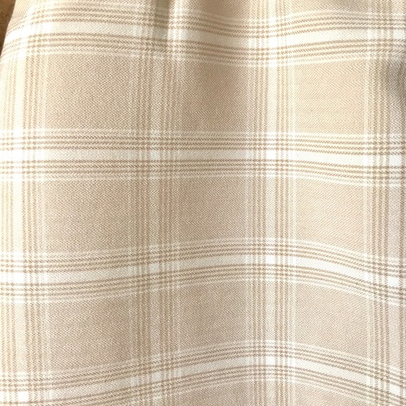 Skirts | Chic Creamy Tan Grid Skirt | Poshmark